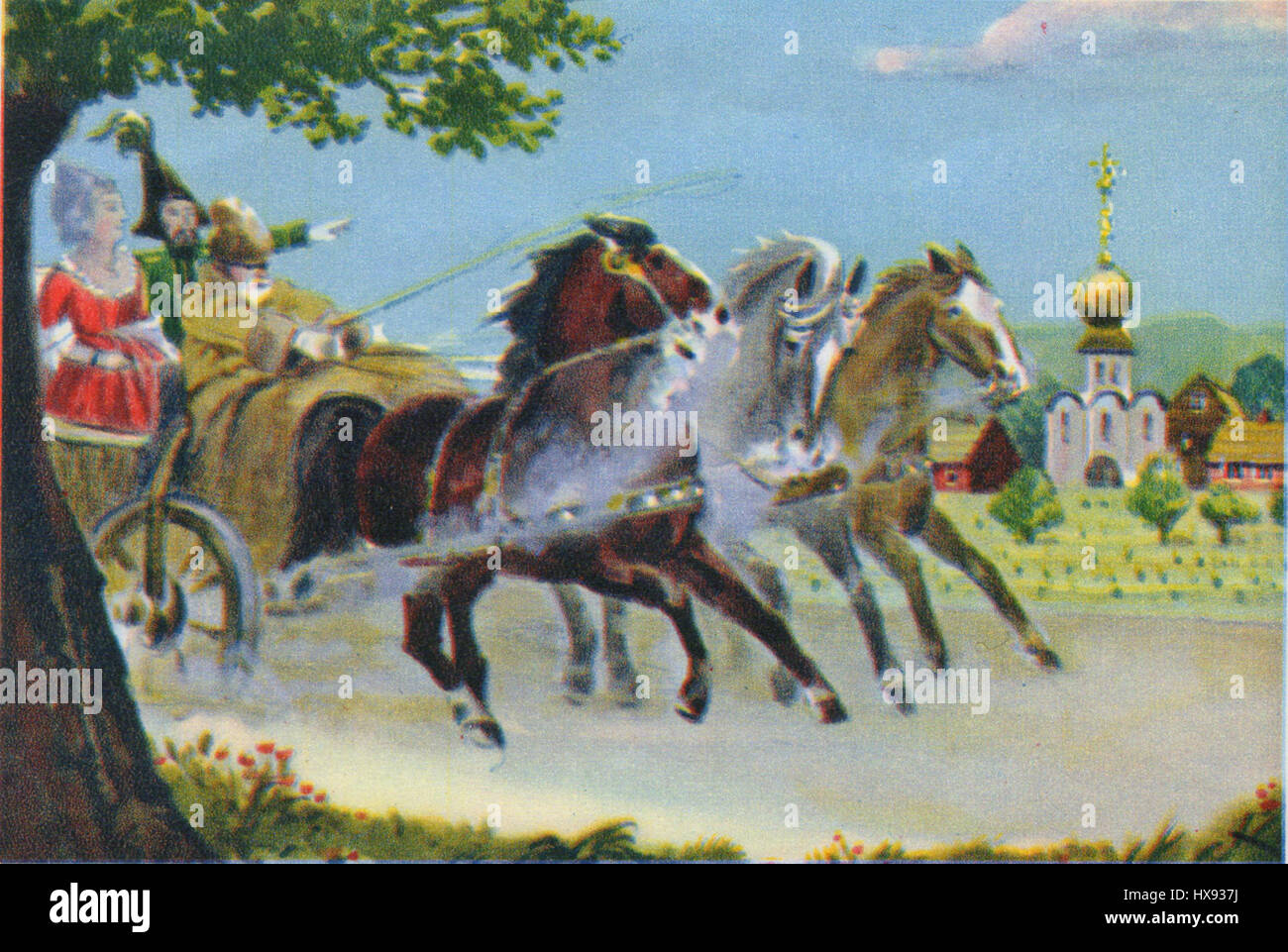 The artwork from 1840 presents a depiction of historical figures and ...