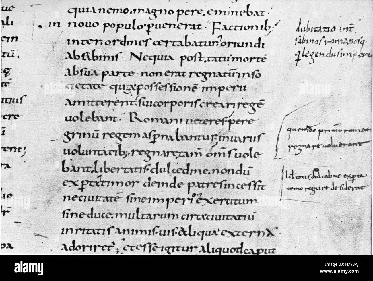 A manuscript page from the 'Ab urbe condita' by Livius, featuring ...