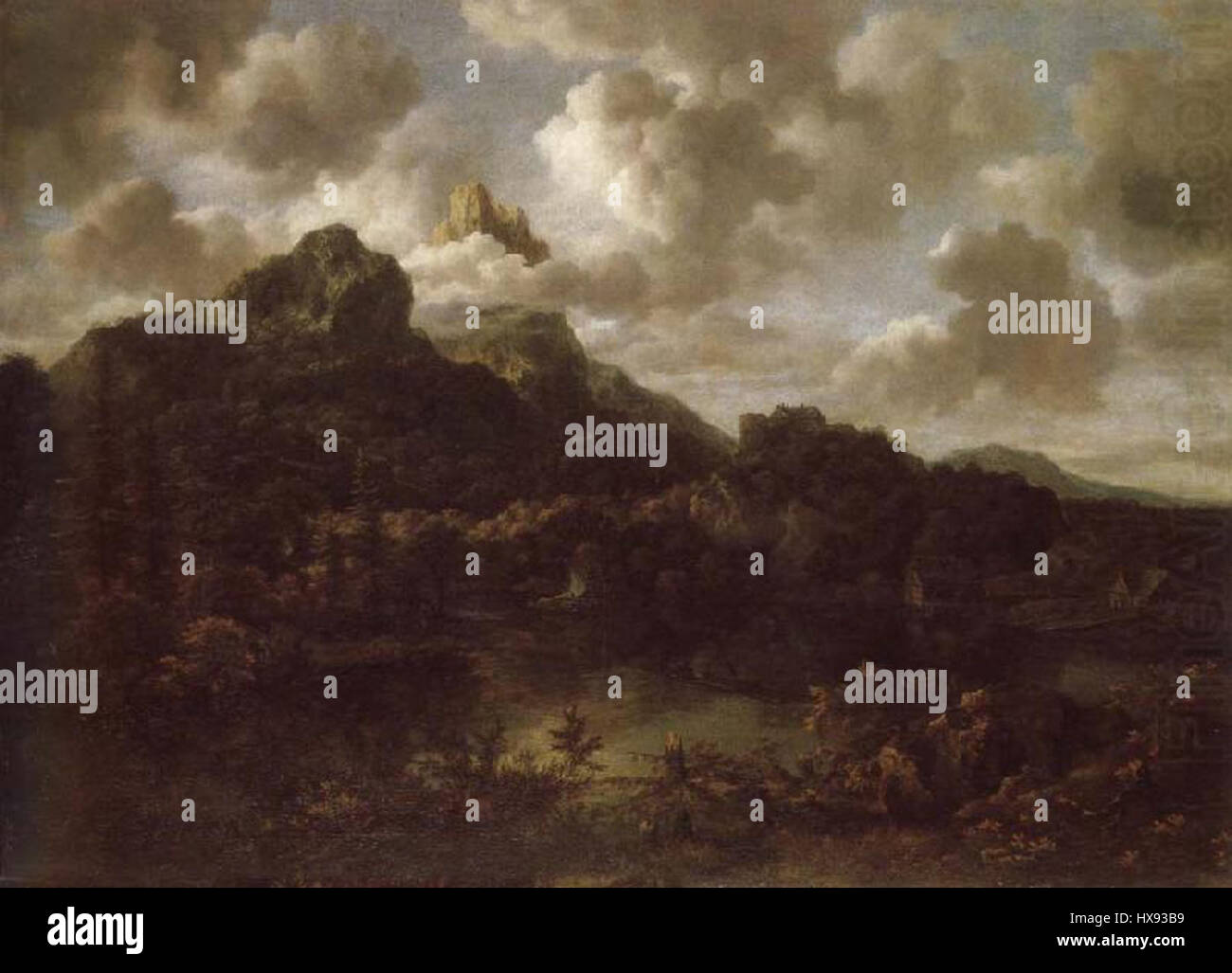 Jacob van Ruisdael's 'Mountainous and Wooded Landscape with a River' is ...