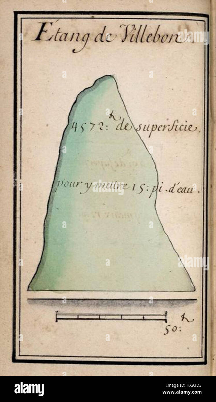 This architectural drawing showcases the plans for the Meudon Reservoir ...