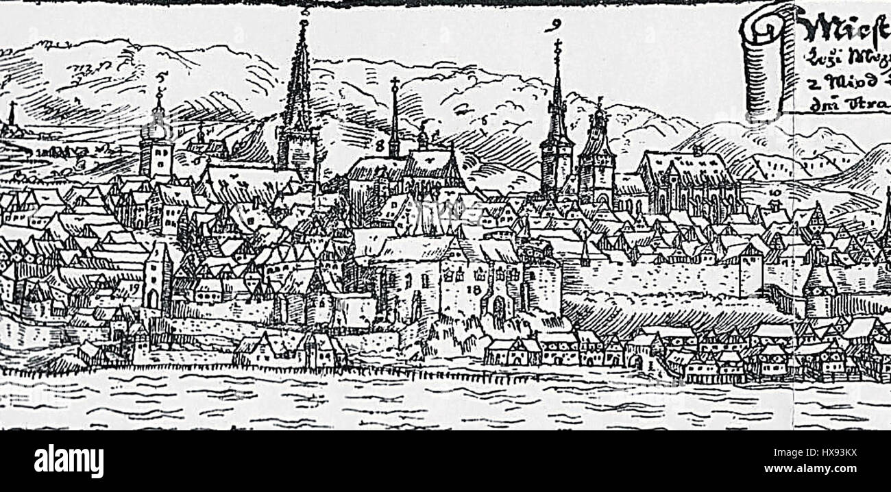 *Veduta* by Jan Willenberg, painted in 1602, is a detailed cityscape ...
