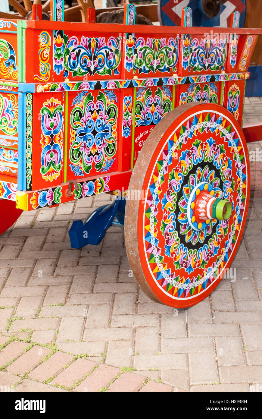 Costa Rica - Typical Decorated And Painted Ox Cart - Indigenous ...