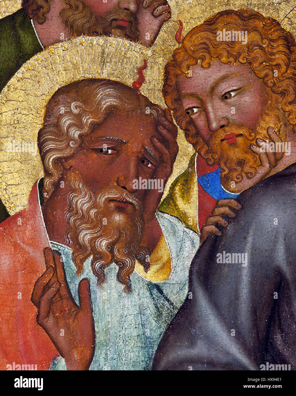This detail from the 'Vyšehrad Cycle' depicts a scene related to the ...