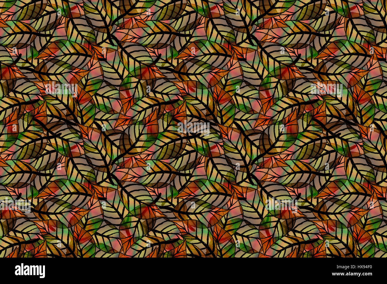 Repeating leaf pattern hi-res stock photography and images - Alamy