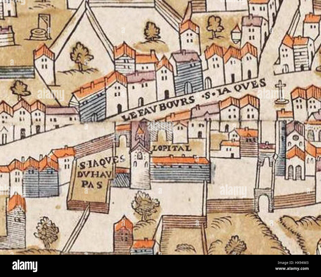 The 'Plan de Paris vers 1550' shows Paris in the mid-16th century ...