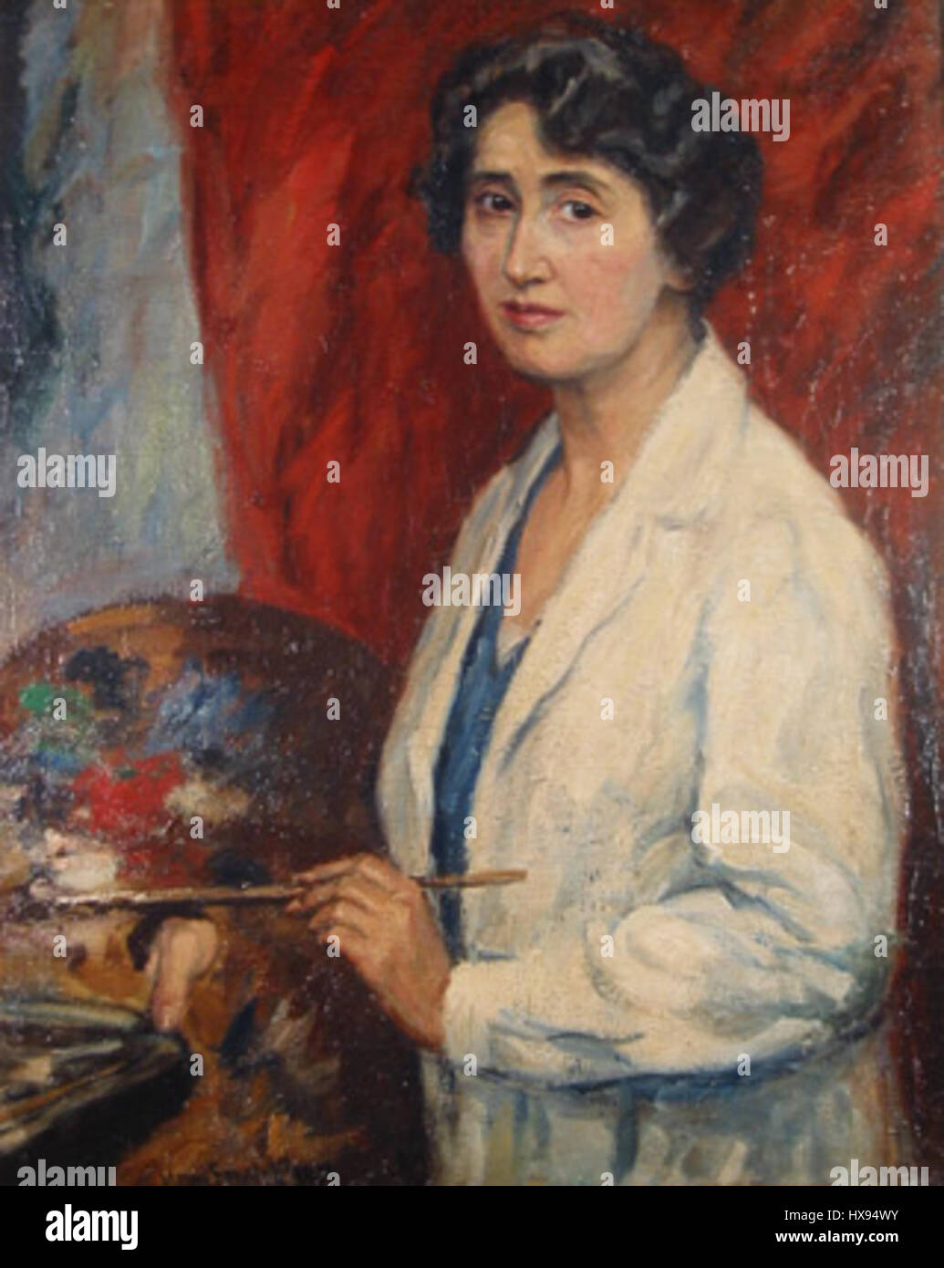 Malva Schalek’s 'Autoportrait' is a self-portrait capturing the artist ...