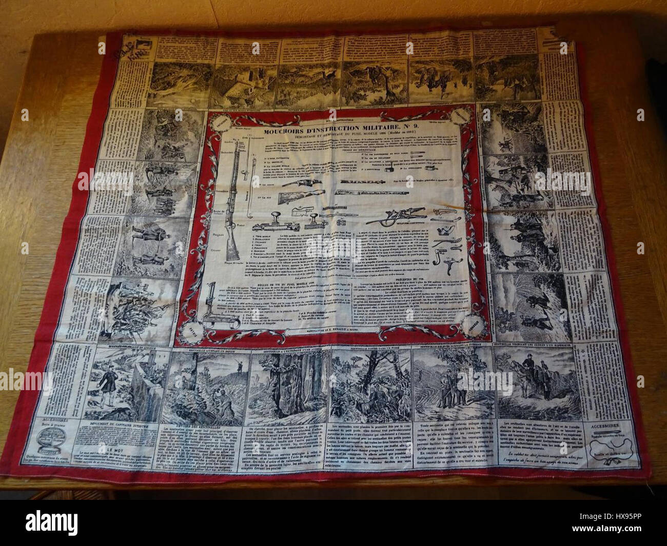 This historical French military handkerchief, known as 'Mouchoir d ...