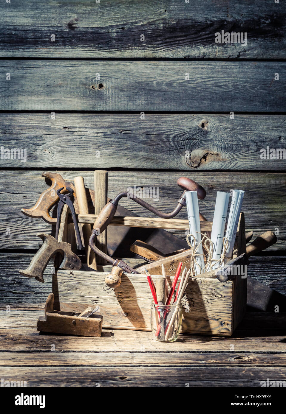 Tools in a toolbox hi-res stock photography and images - Alamy