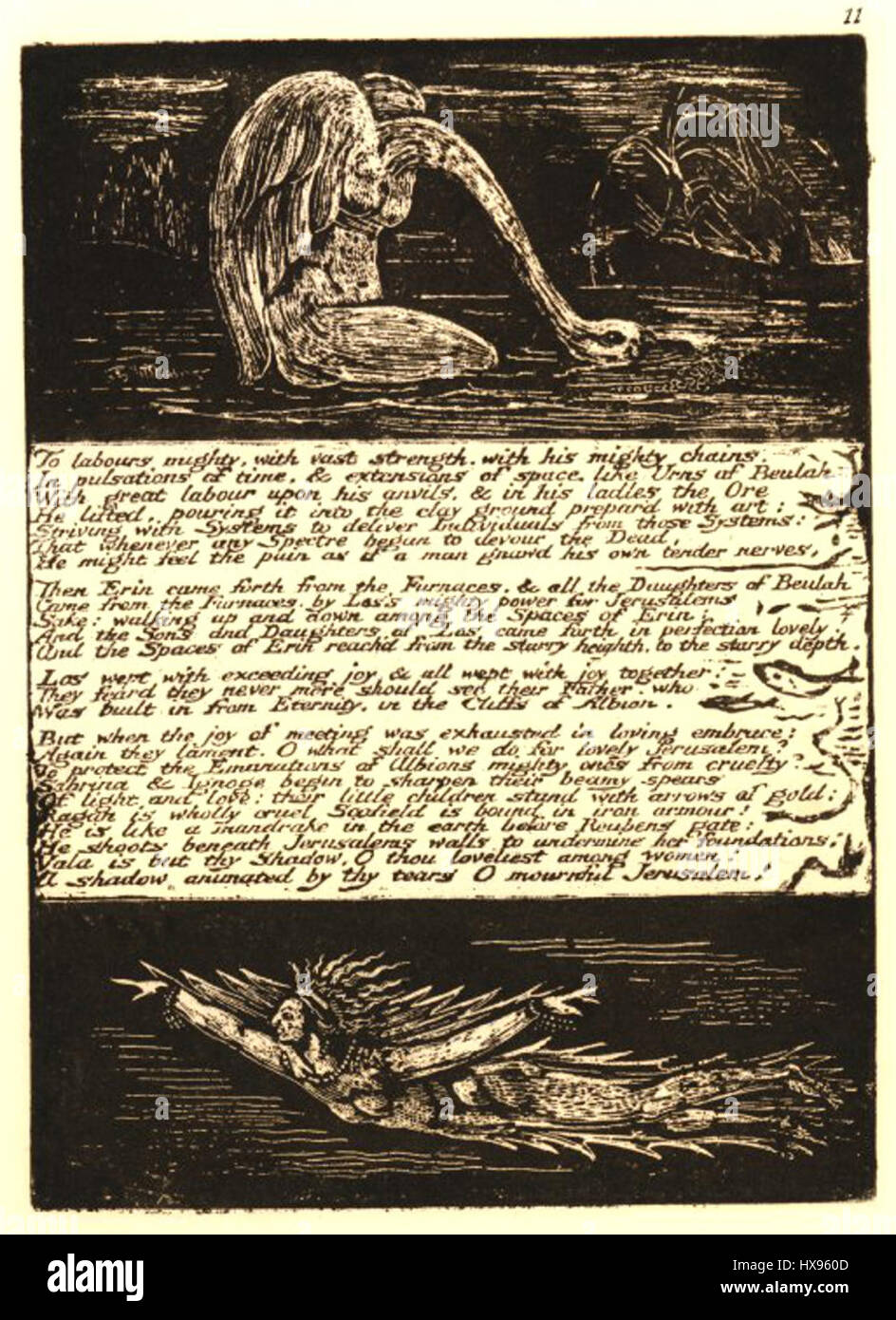 William Blake, Plate 11 Jerusalem (copy A Stock Photo - Alamy