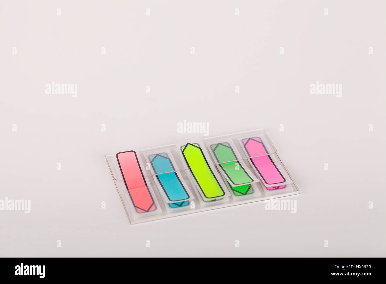 Colorful sticky tabs isolated on white background Stock Photo - Alamy