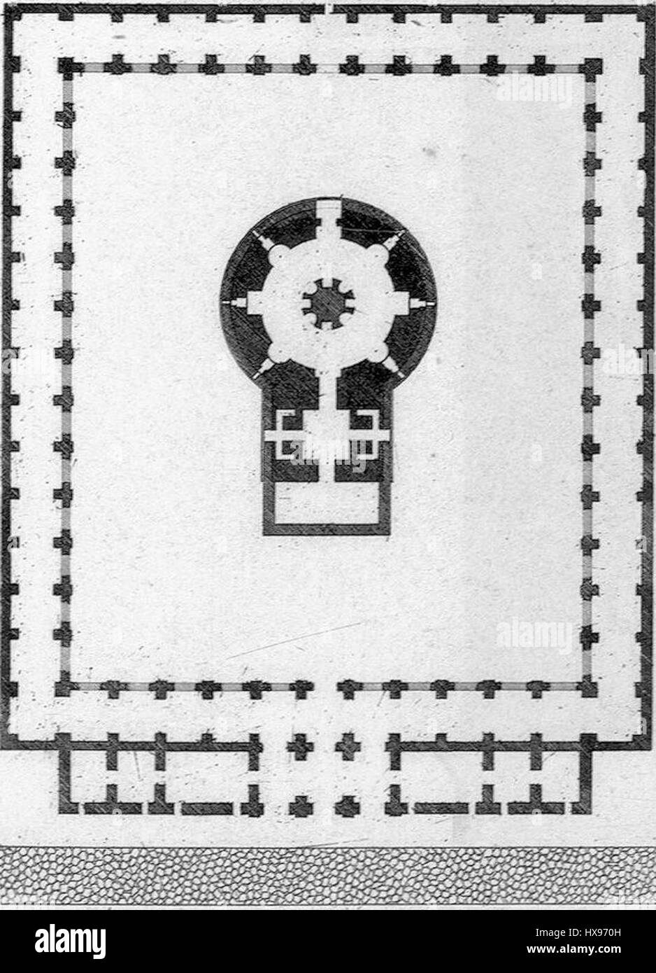 The ‘Mausoleum of Romulus’ plan illustrates the architectural design of ...