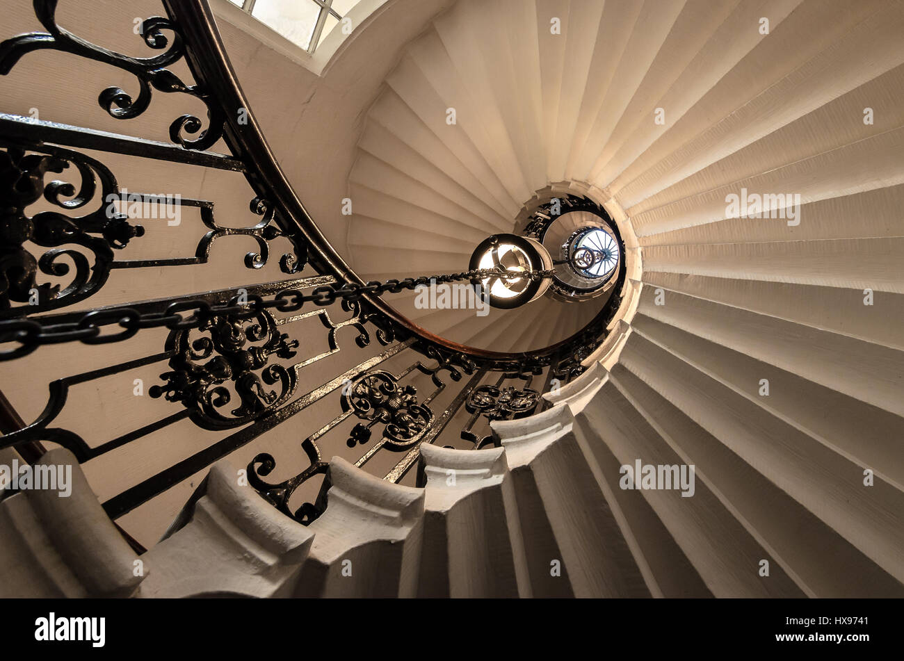 Wrought iron spiral staircase hi-res stock photography and images - Alamy