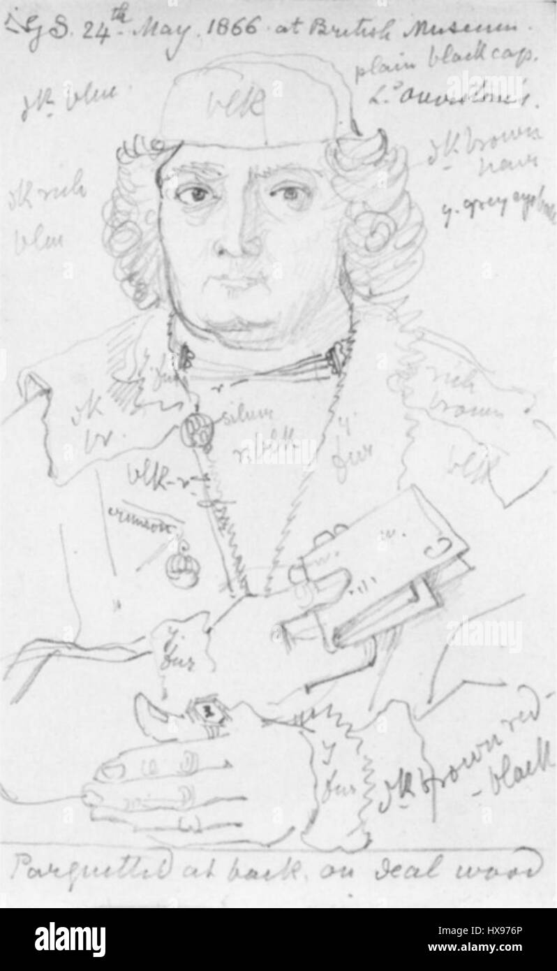 The 1866 sketch by George Scharf titled 'Mornauer Portrait' is a ...