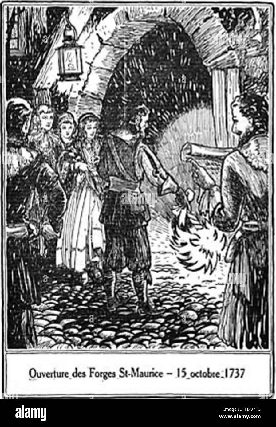 'Ouverture des Forges St Maurice' refers to the opening of the St ...