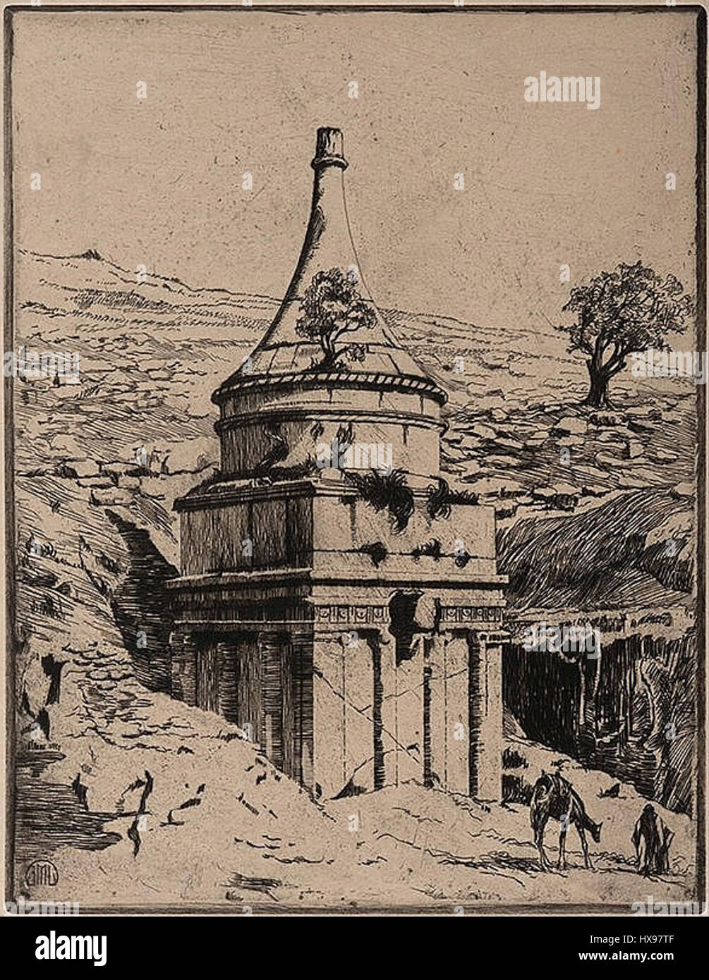 The Tomb of Absalom, located in Jerusalem, is an ancient monument ...