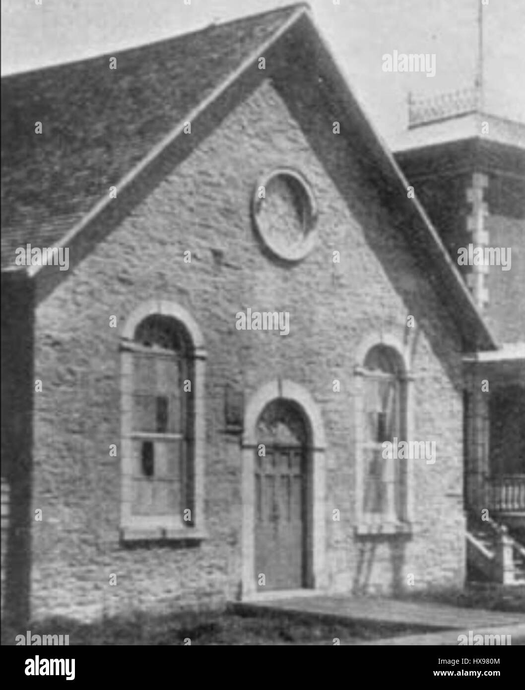 This image depicts a Wesleyan Methodist church in Trois-Rivières ...