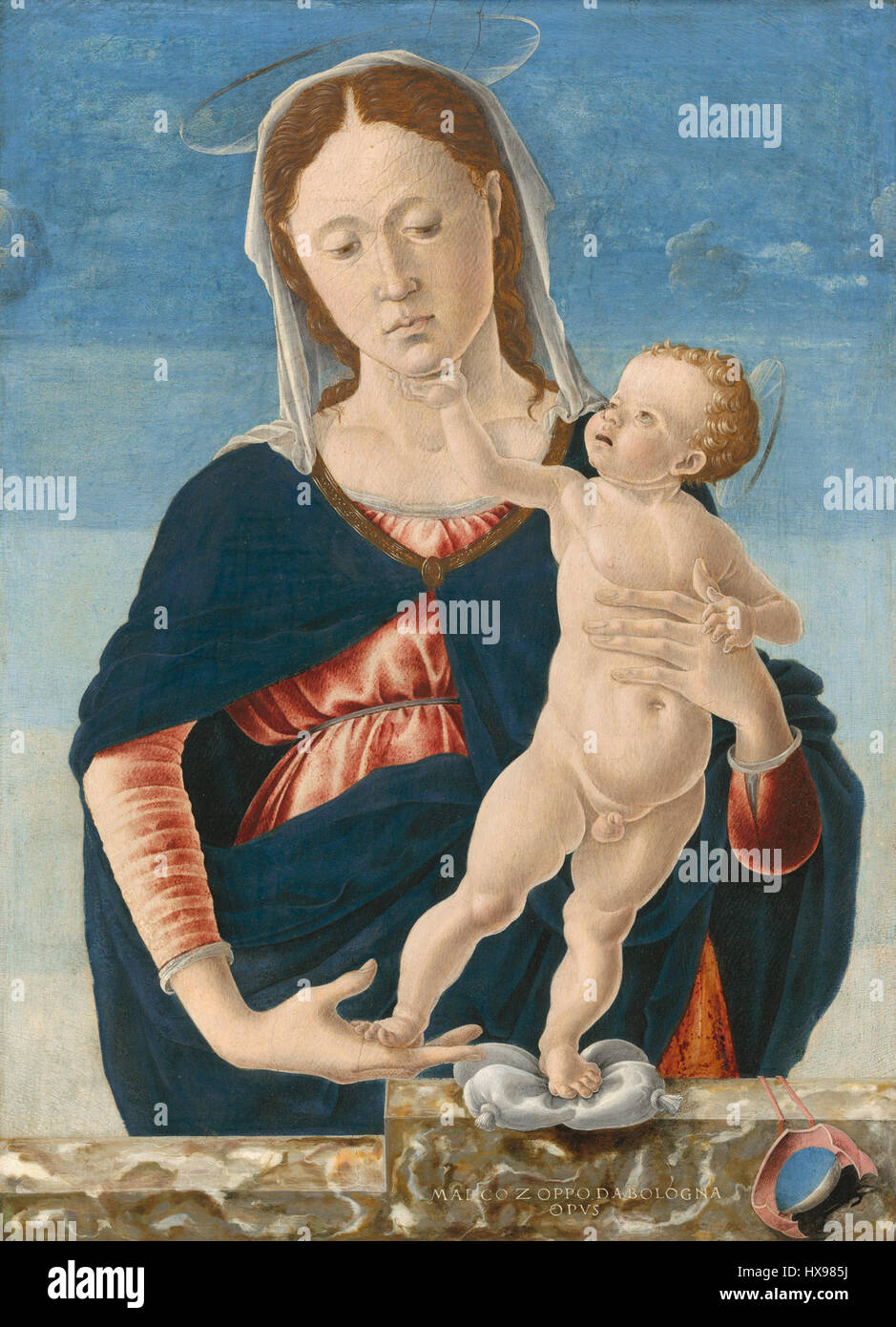 This 15th-century artwork, Madonna and Child (A33296), features the Virgin Mary holding the ...