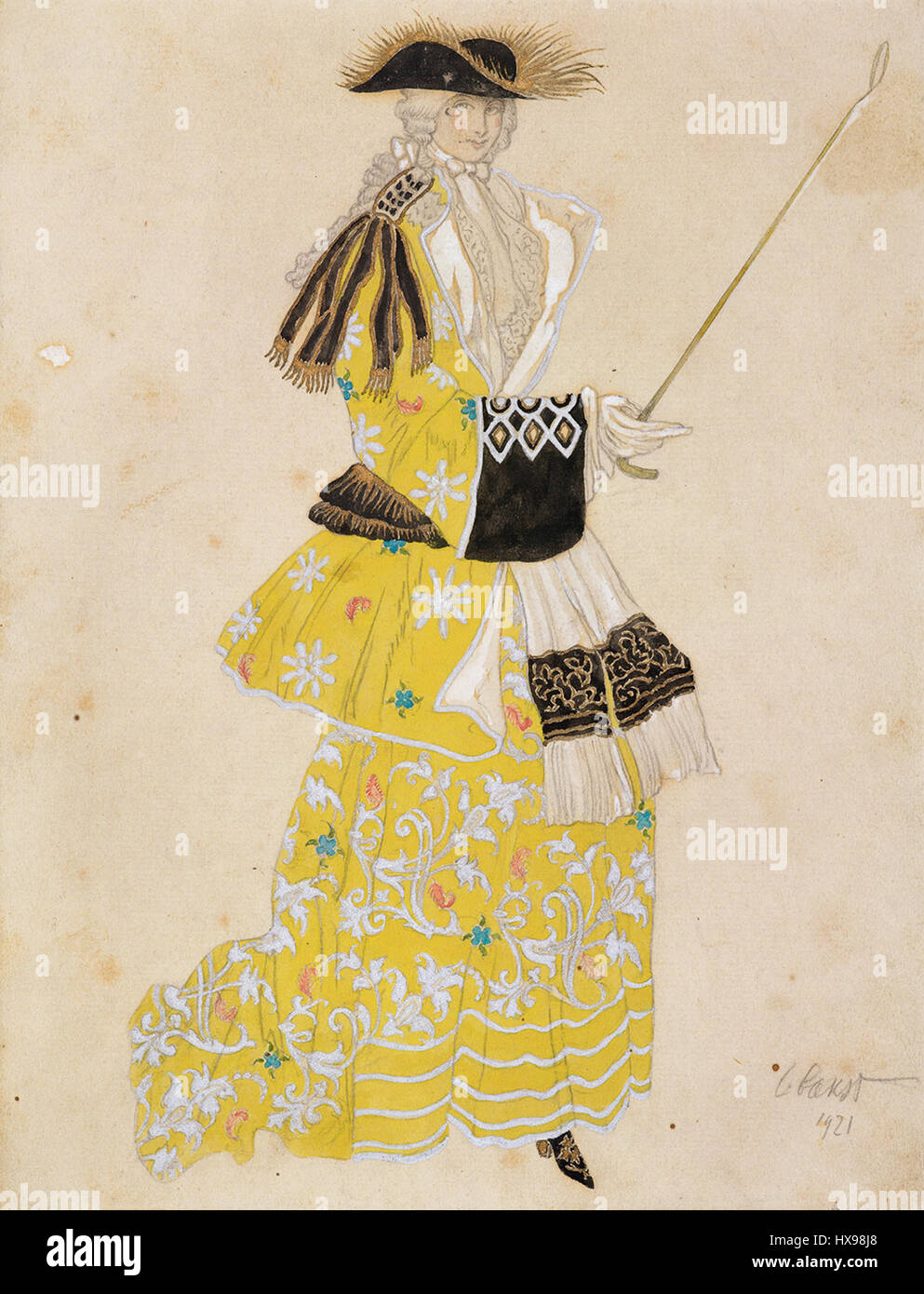 This design by Léon Bakst is from the ballet 'Sleeping Beauty ...