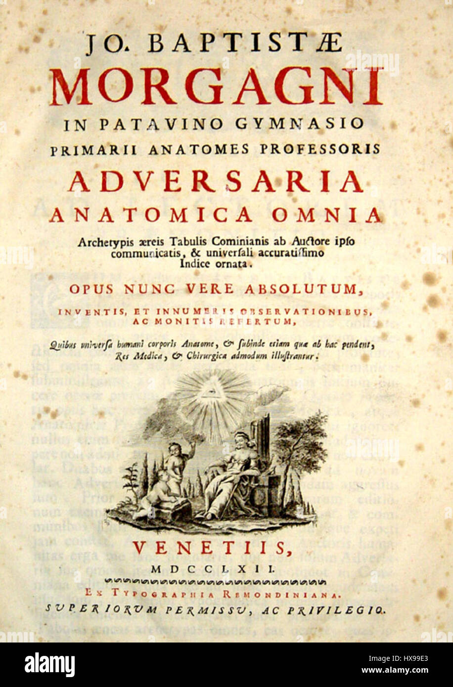Morgagni adversaria anatomica omnia 1762 Stock Photo - Alamy