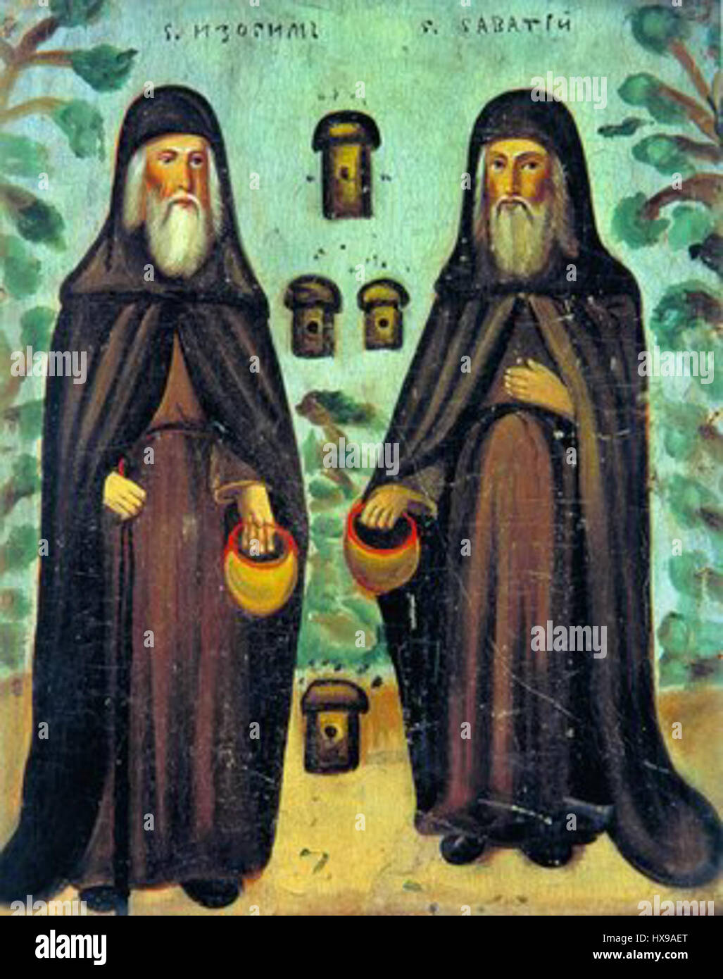 *Zosima and Sabbatius of Solovki* depicts two revered saints from the ...