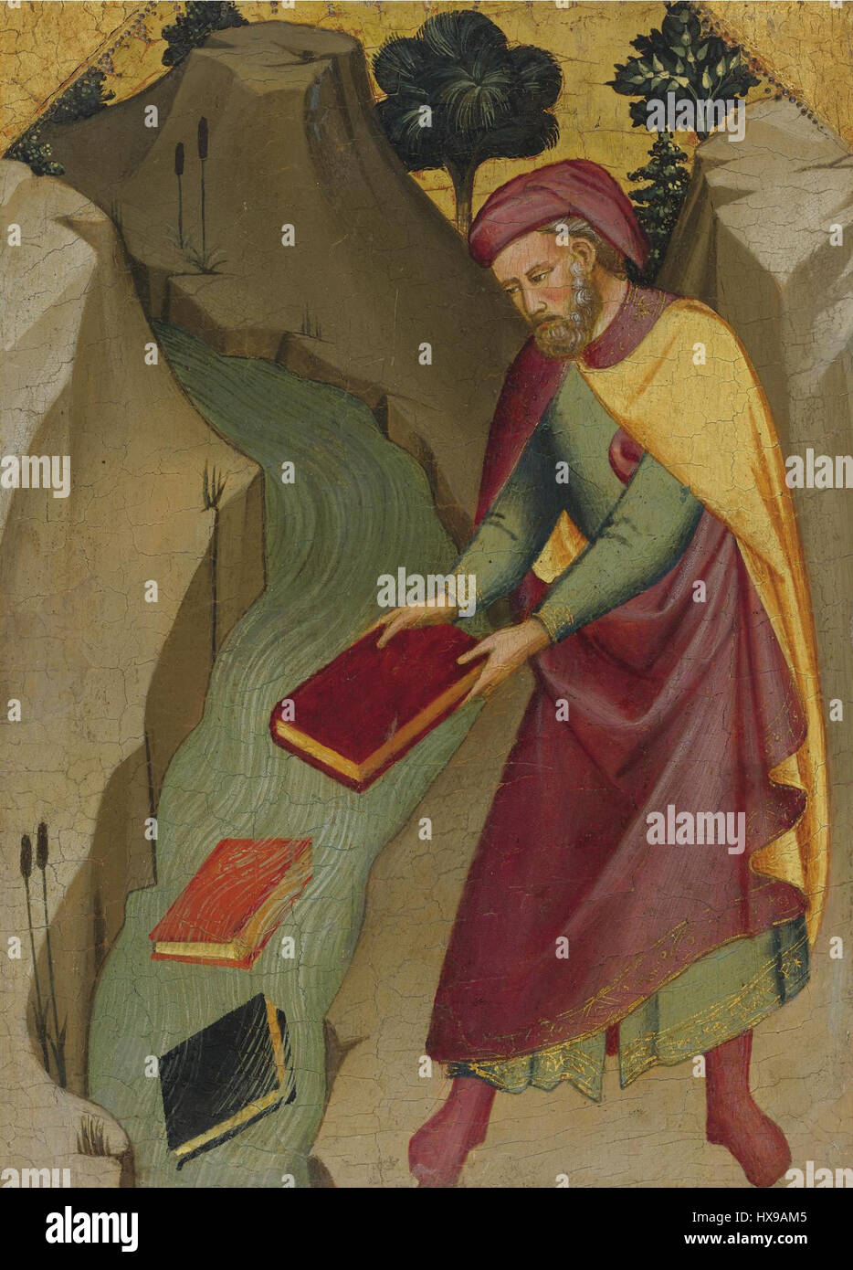 Lorenzo Monaco's 'Hermogenes Throwing the Books of Magic into the River ...
