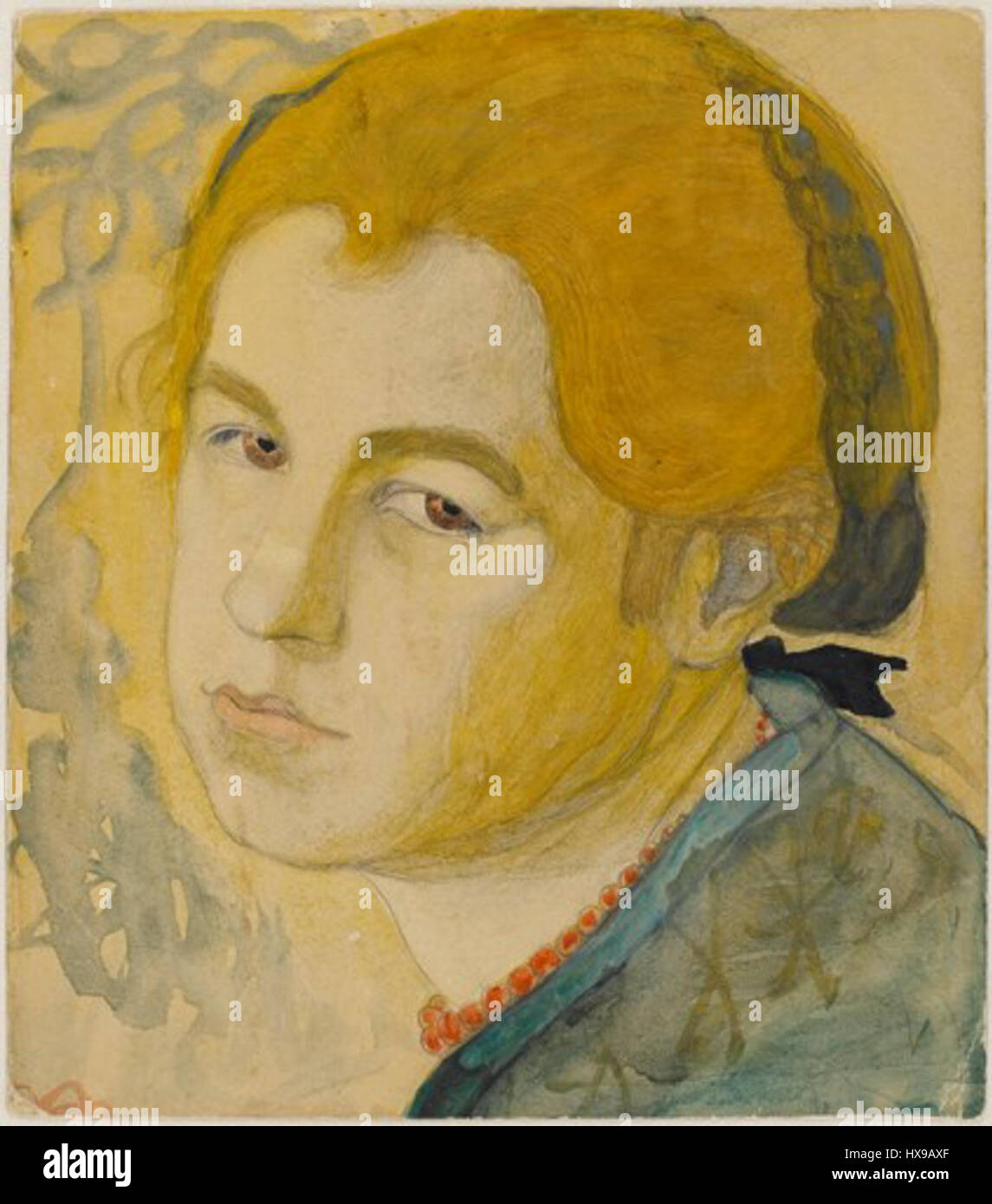 This early portrait by Kazimir Malevich from 1908–09 captures a young ...