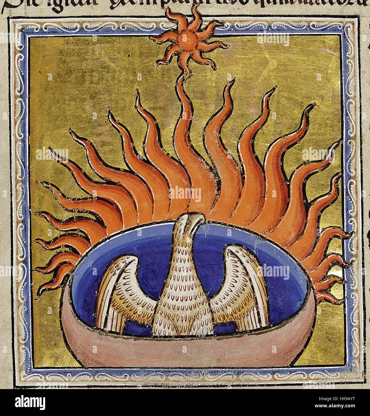 The Phoenix in the Aberdeen Bestiary is a symbolic representation of ...