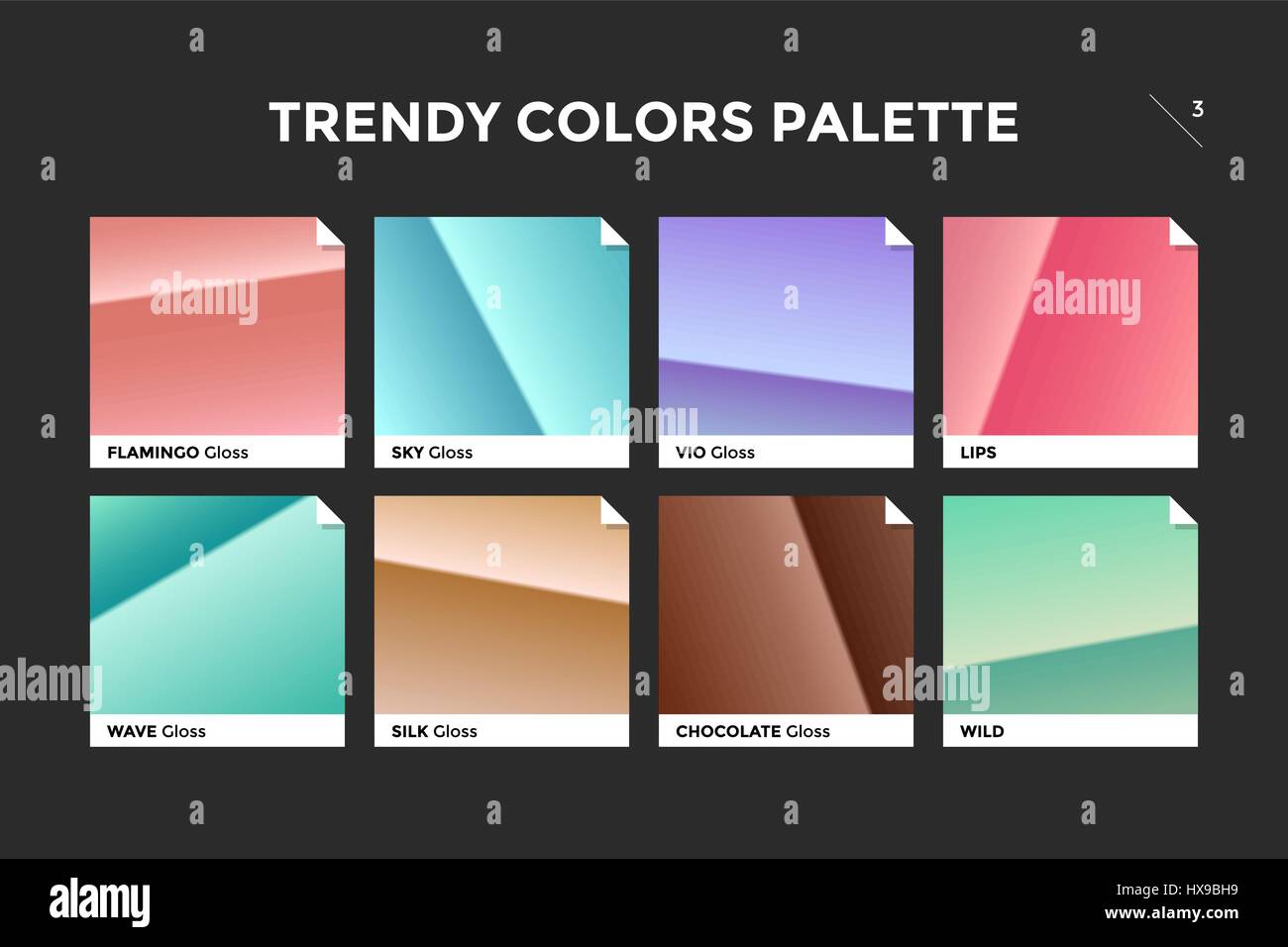 Set of colorful trendy gradient template Stock Vector Image & Art - Alamy