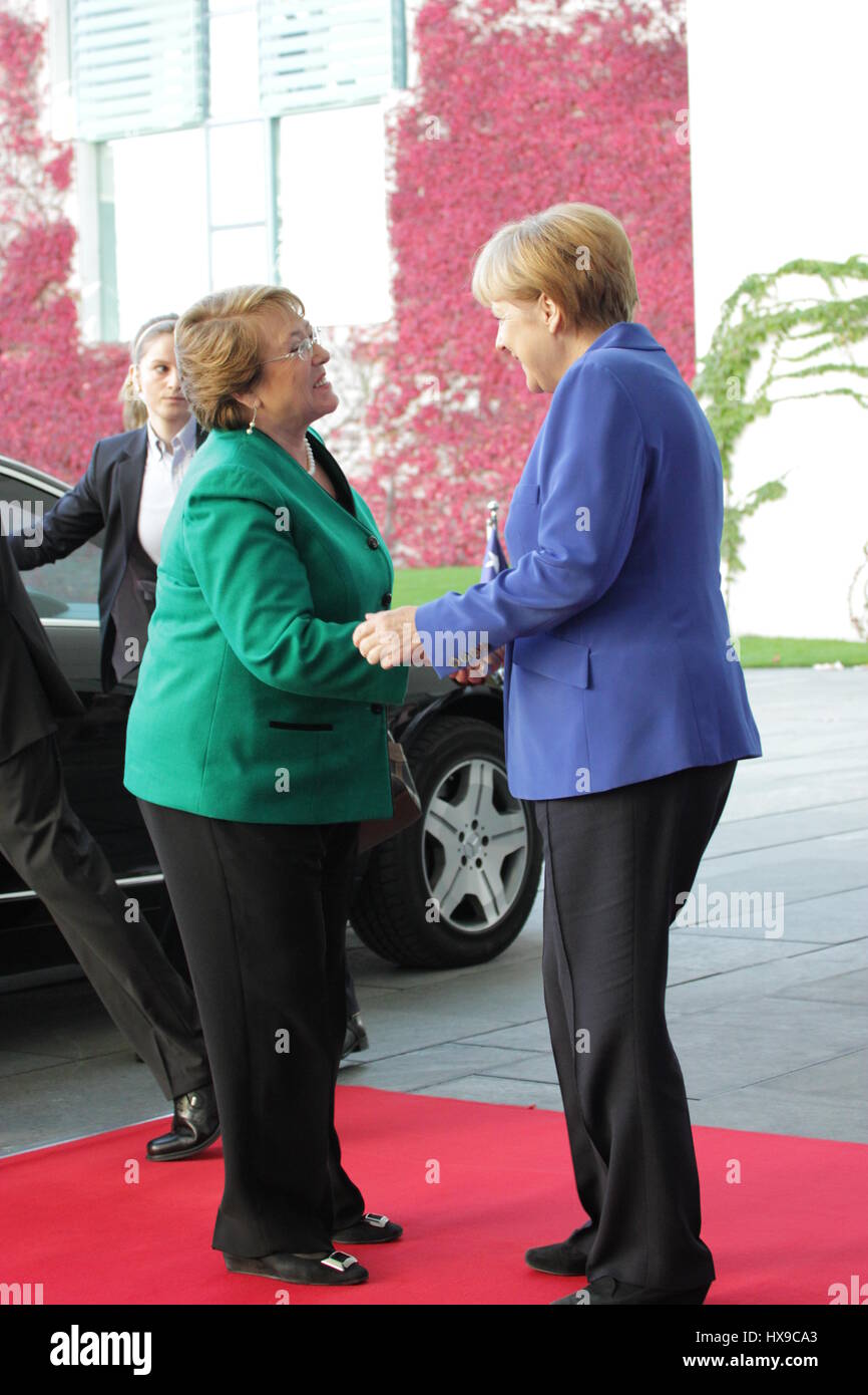 Berlin, Germany, October 27th, 2014: President of Chile Bachelet for ...