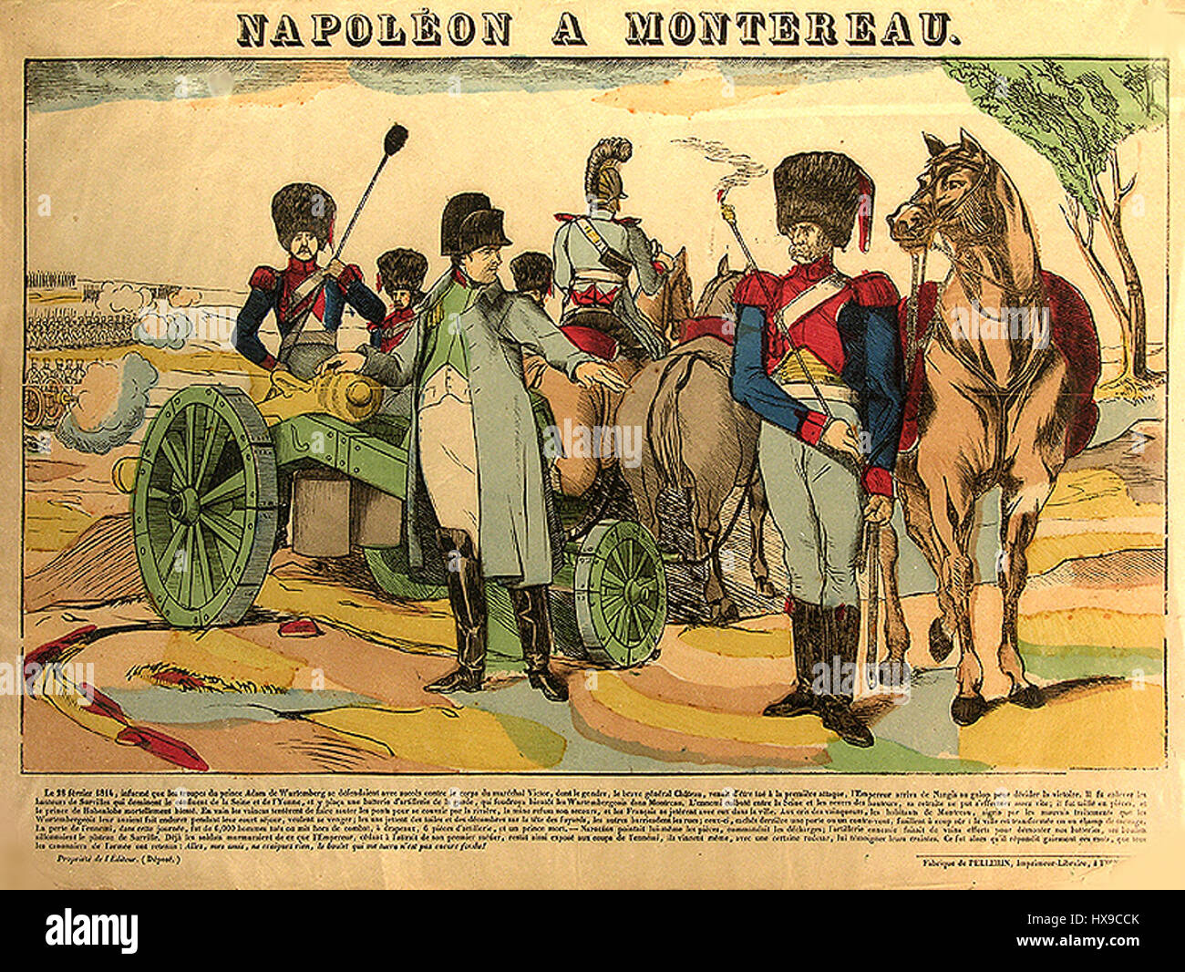 Napoleon a Montereau (colored engraving, 1890s Stock Photo - Alamy