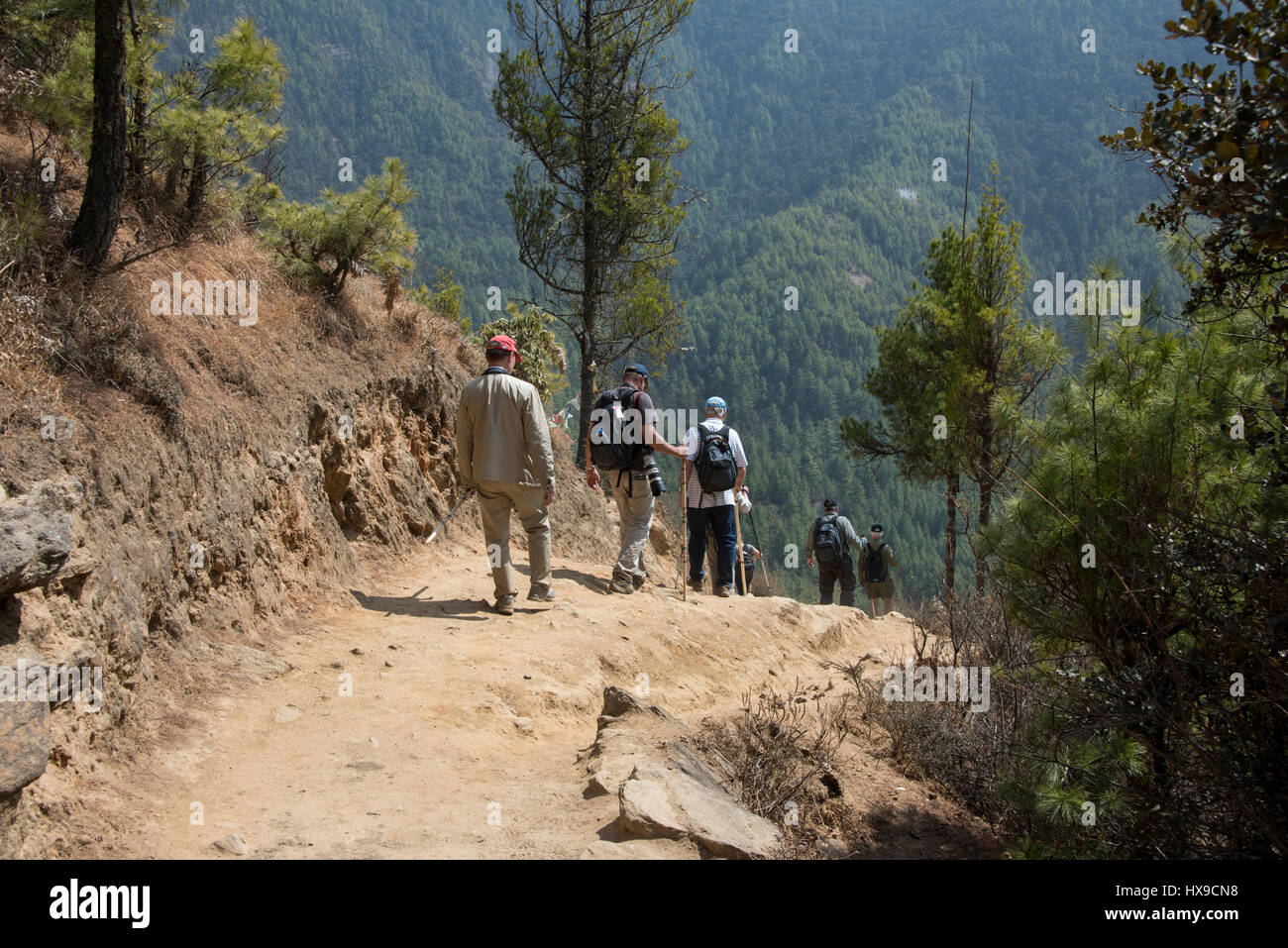 Bhutan, Paro. Hiking up to the famous Tiger's Nest monastery (aka Paro ...