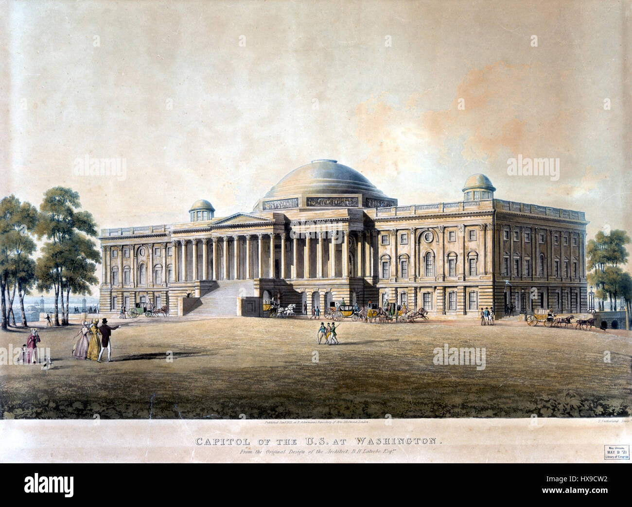 United States Capitol circa 1825 Stock Photo - Alamy