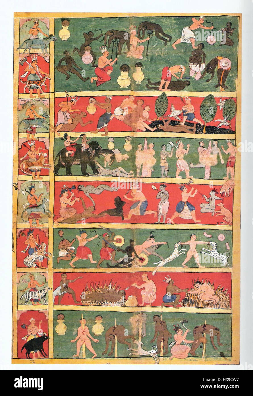 Seven Jain Hells Stock Photo - Alamy