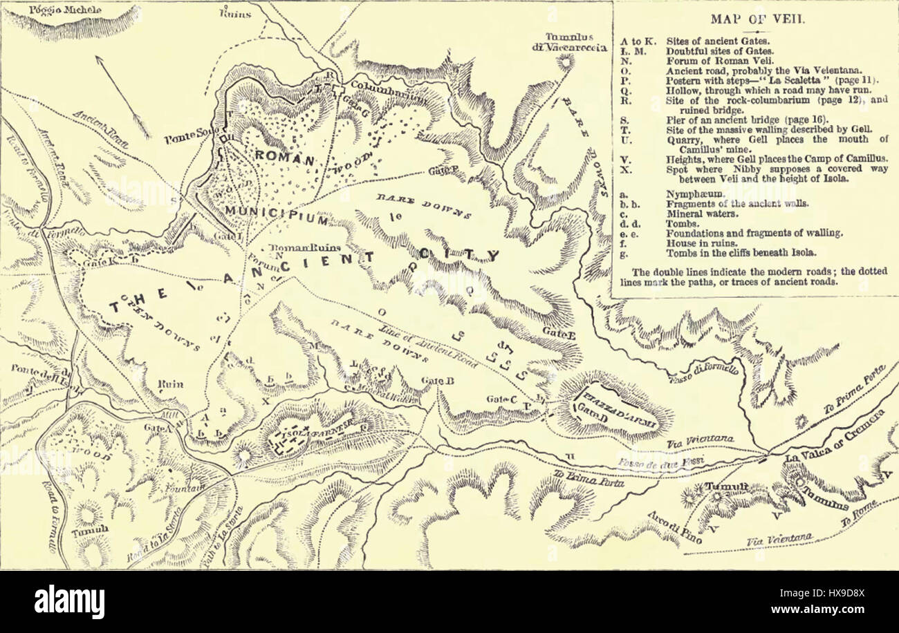 Map of Veii Stock Photo - Alamy