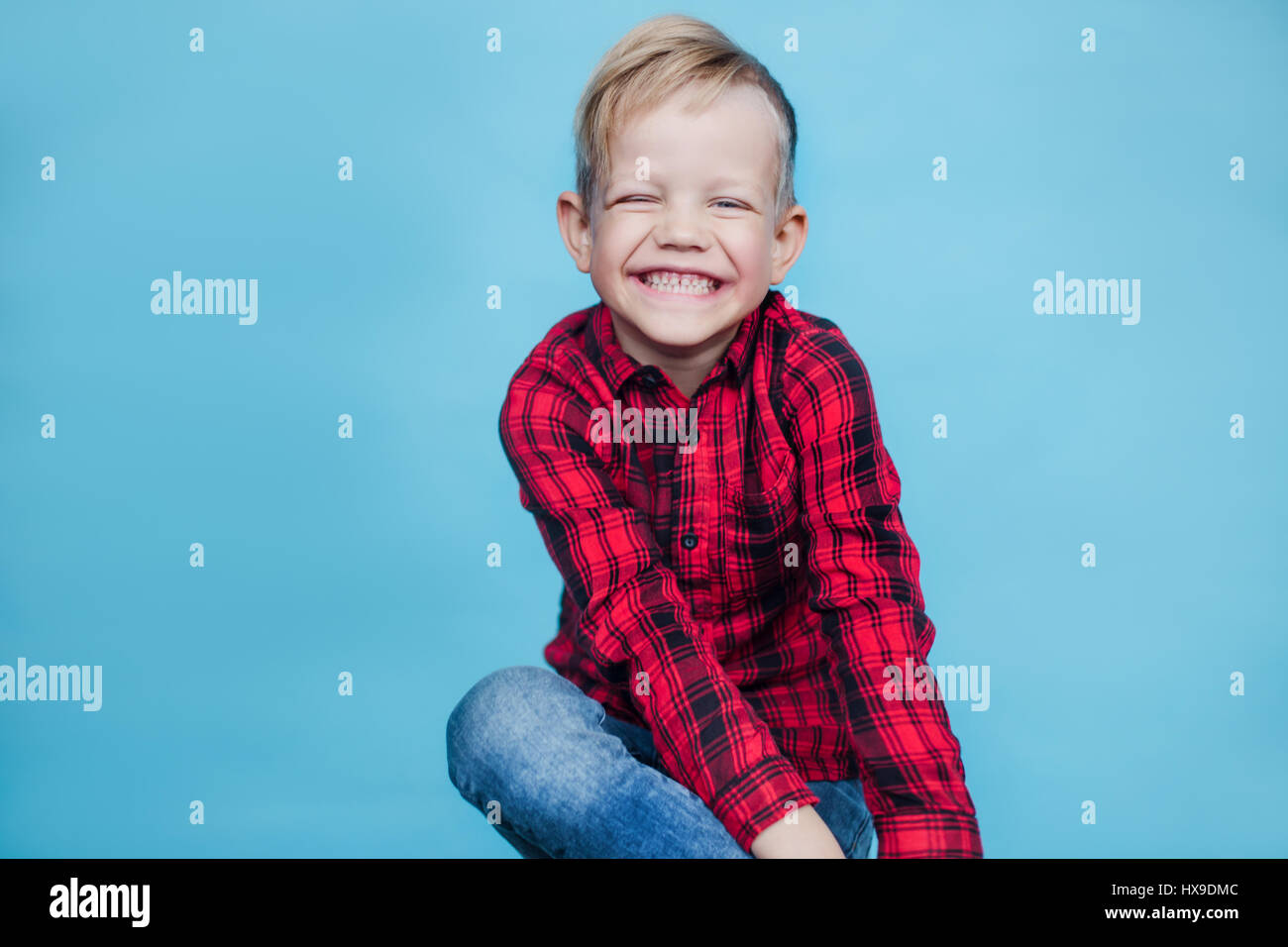 Boy red shirt hi-res stock photography and images - Alamy
