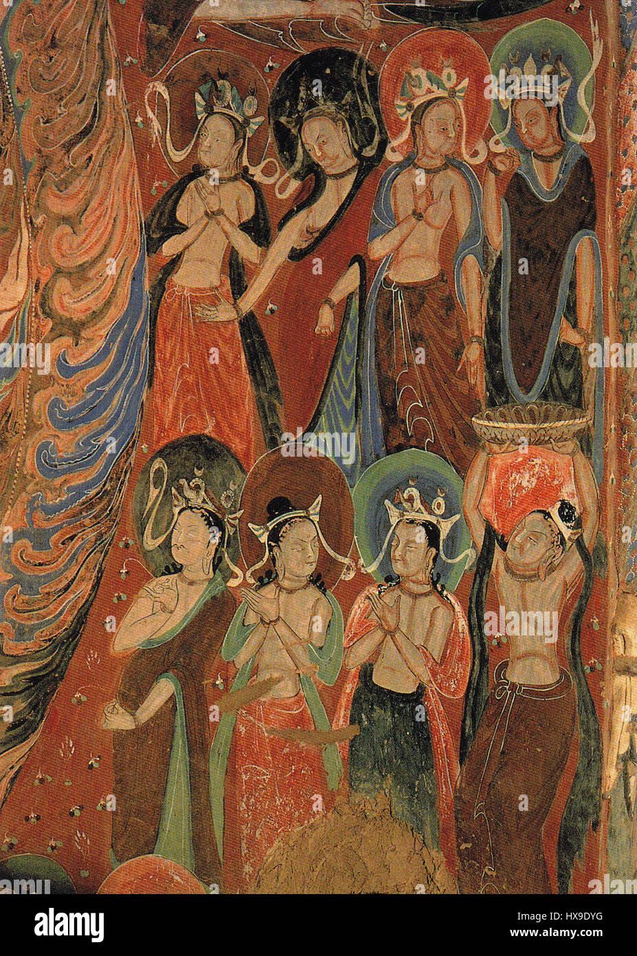 Mural Worshipping Bodhisattva Stock Photo - Alamy