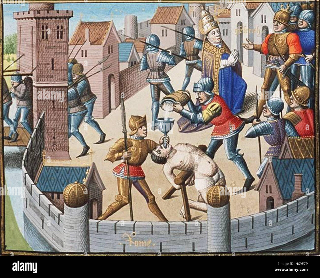 Pope Leo the Great persuades Genseric, prince of Vandals, to abstain ...