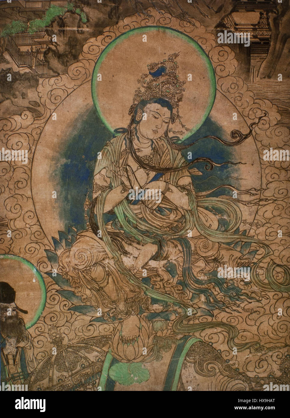 Yulin Cave 3 w wall Samantabhadra (Western Xia Stock Photo - Alamy