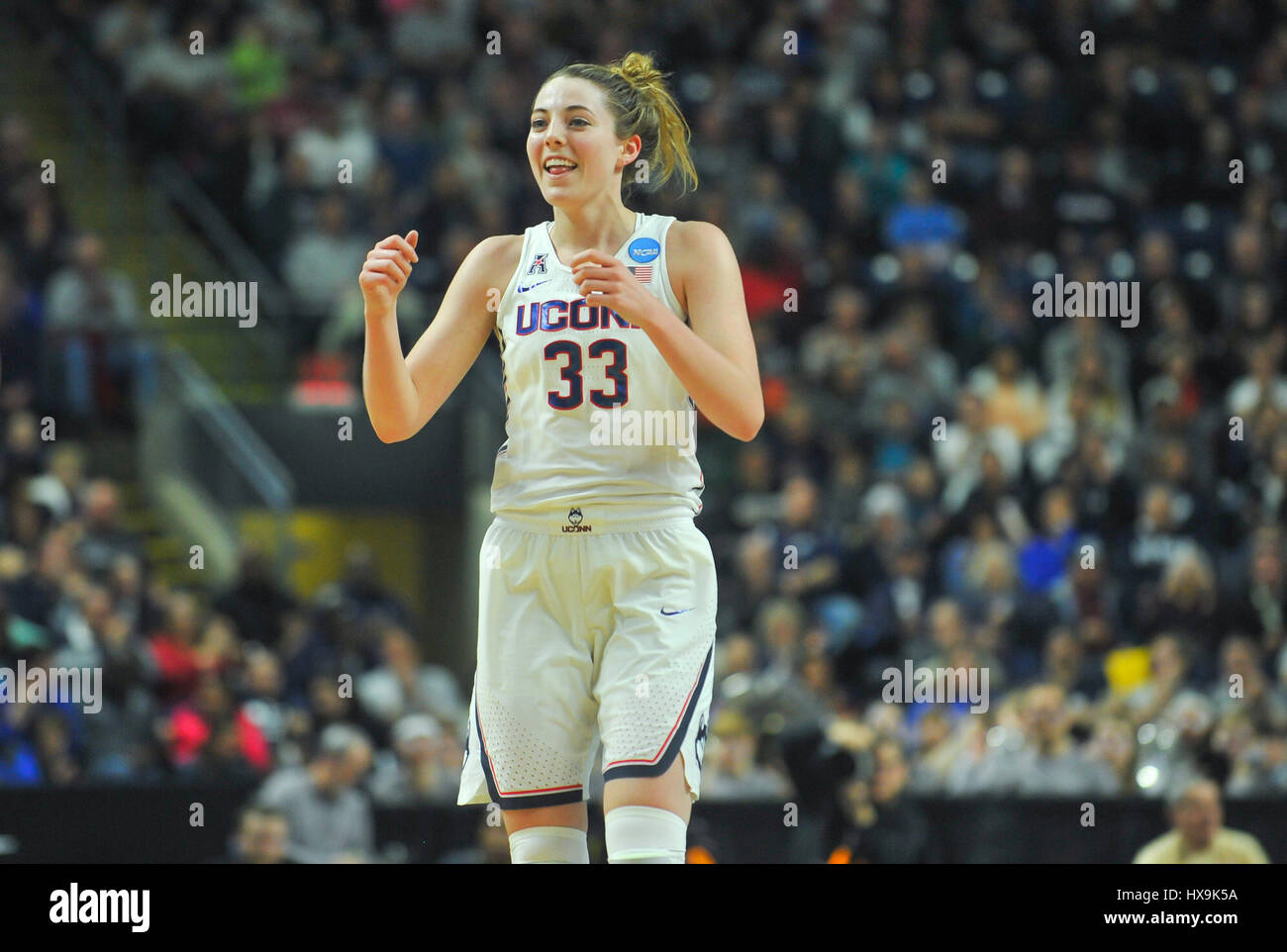 Bridgeport, CT, USA. 25th Mar, 2017. Katie Lou Samuelson (33) of the ...