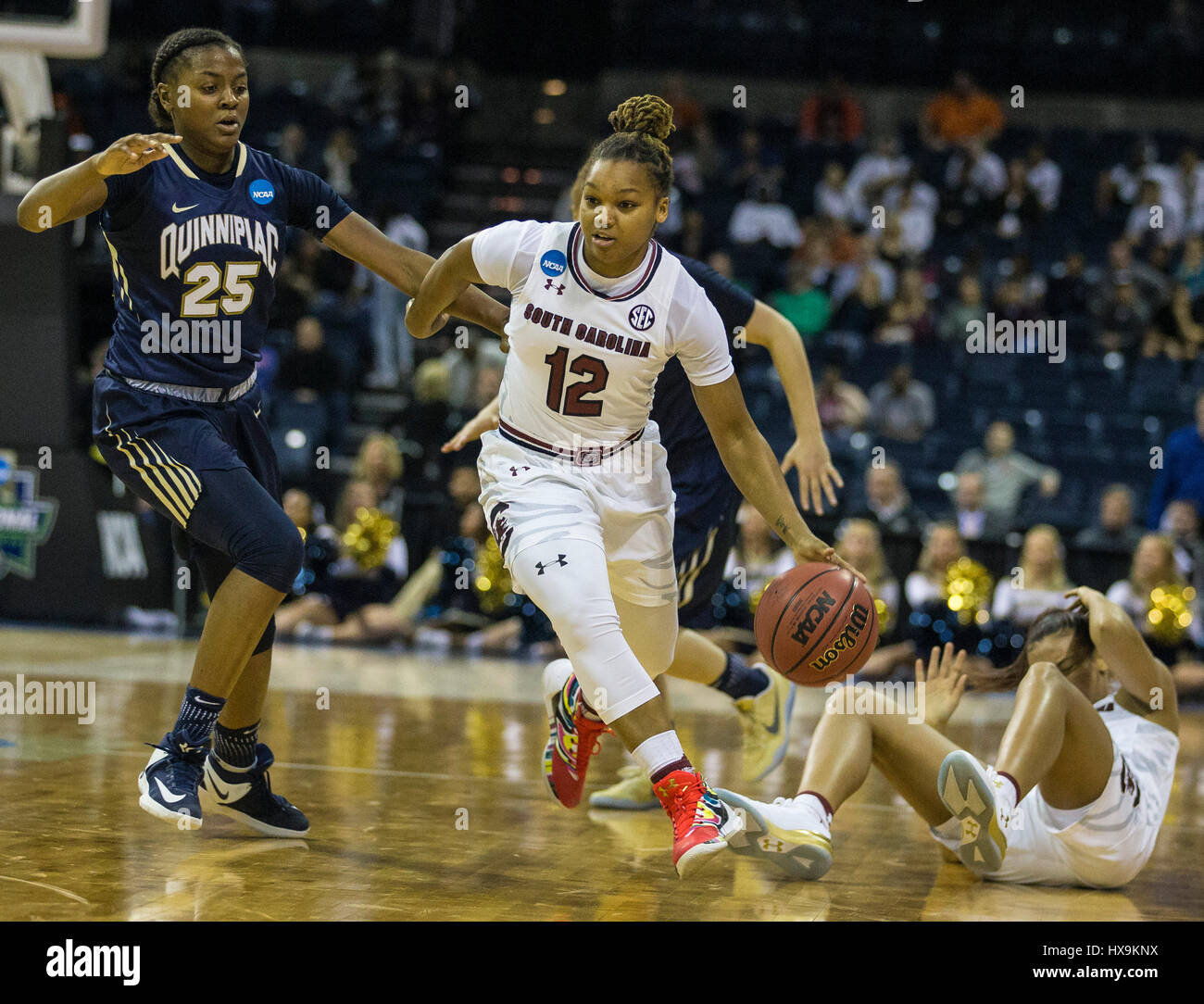 Stockton, CA, USA. 25th Mar, 2017. A. South Carolina guard Araion ...