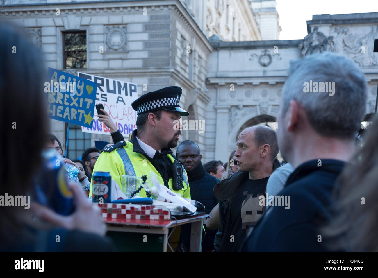 Police men telling the dig it sound system organizers they have to move ...