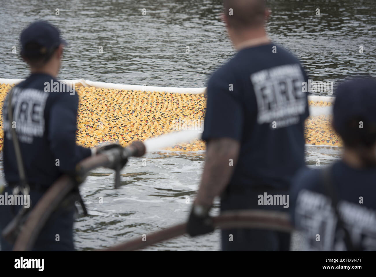 Fort Lauerdale, Florida, USA. 25th March 2017. Firefighters of the Fort ...