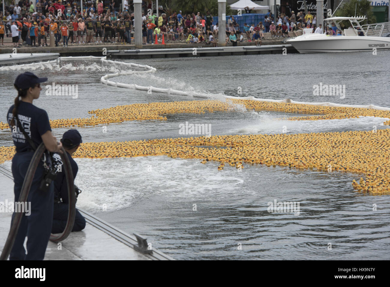 Fort Lauerdale, Florida, USA. 25th March 2017. Firefighters of the Fort ...