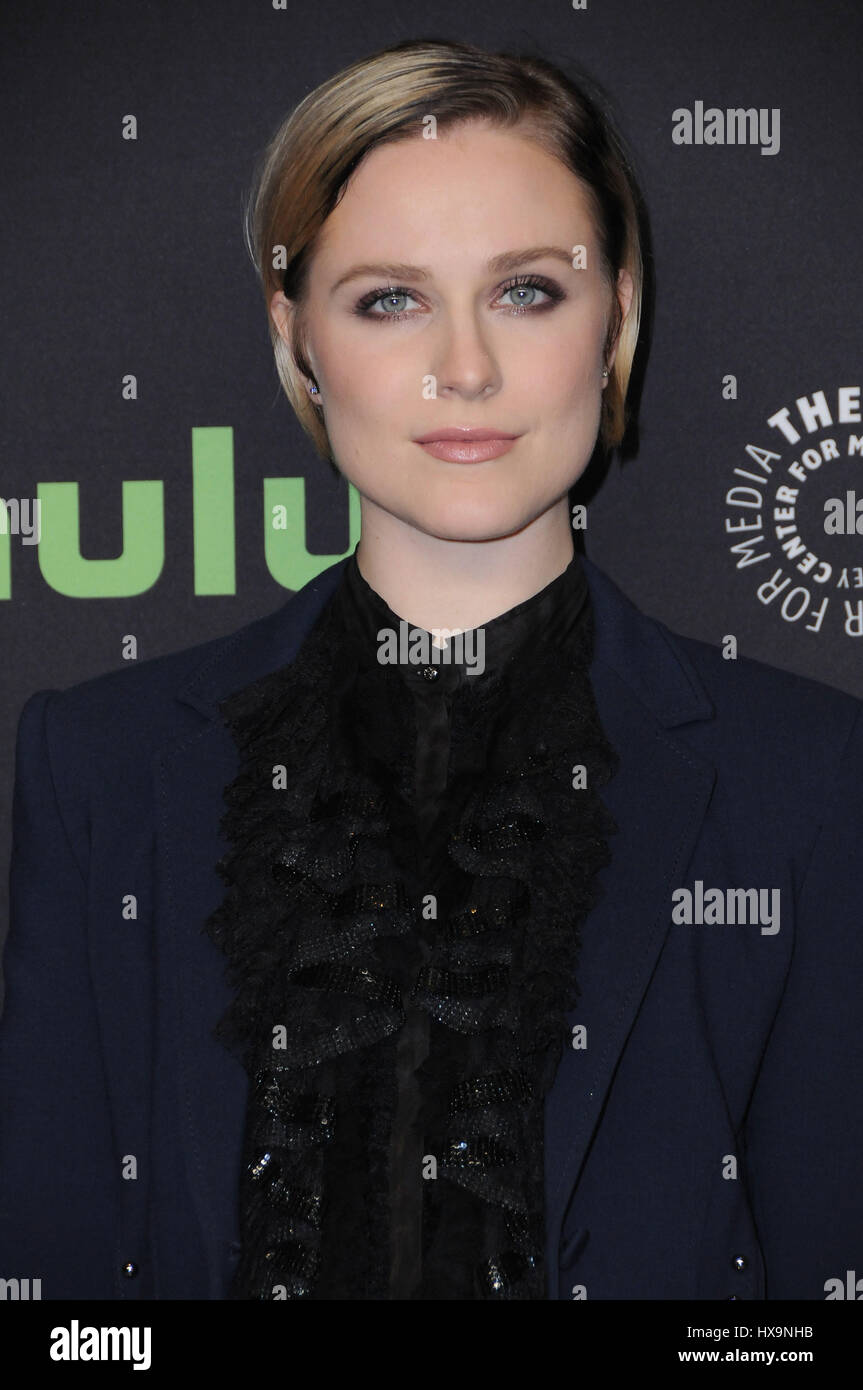 Hollywood, CA, USA. 25th Mar, 2017. - Evan Rachel Wood. The Paley ...