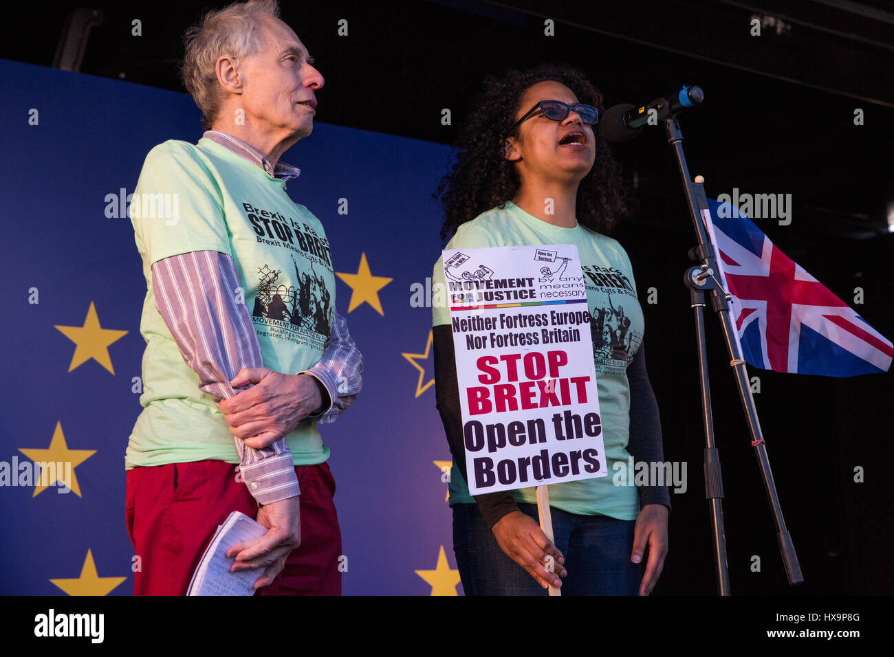 London, UK. 25th Mar, 2017. Tony Gard and Antonia Bright of Movement ...
