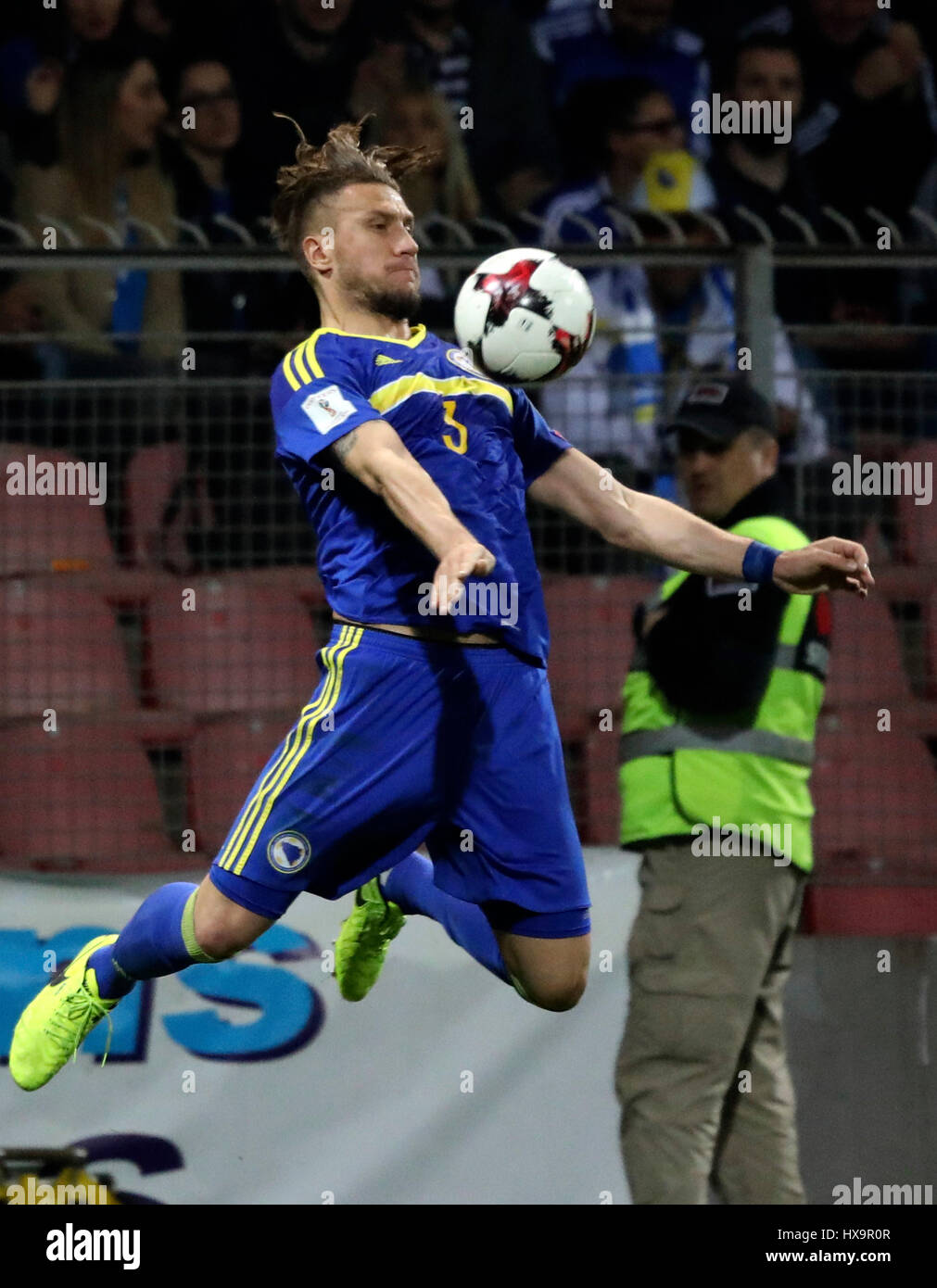 Zenica, BiH. 25th Mar, 2017. Ermin Bicakcic of Bosnia and Herzegovina ...