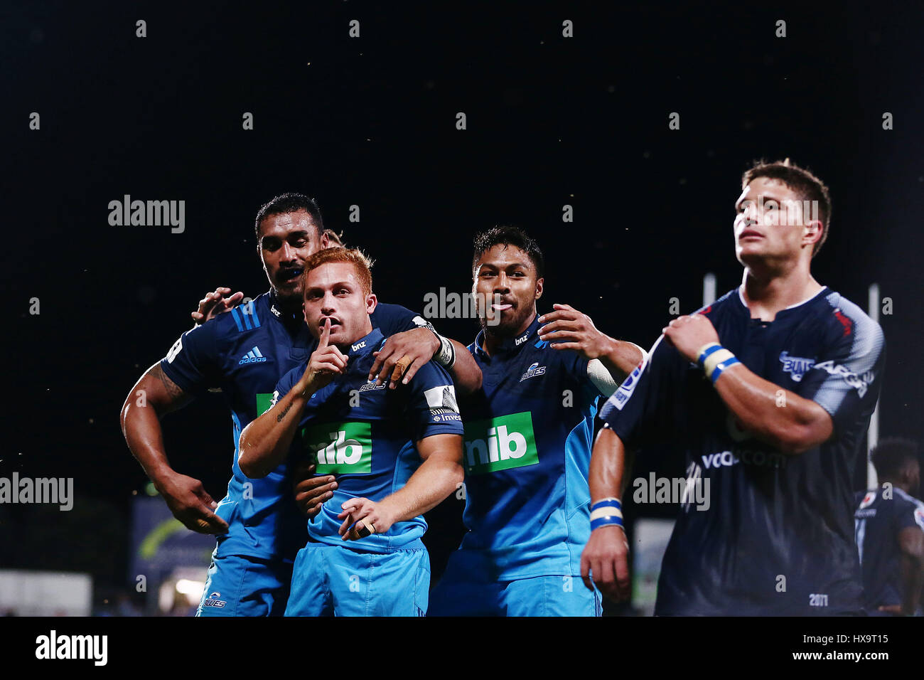 QBE Stadium, Auckland, New Zealand. 25th March 2017. Super Rugby; Blues ...