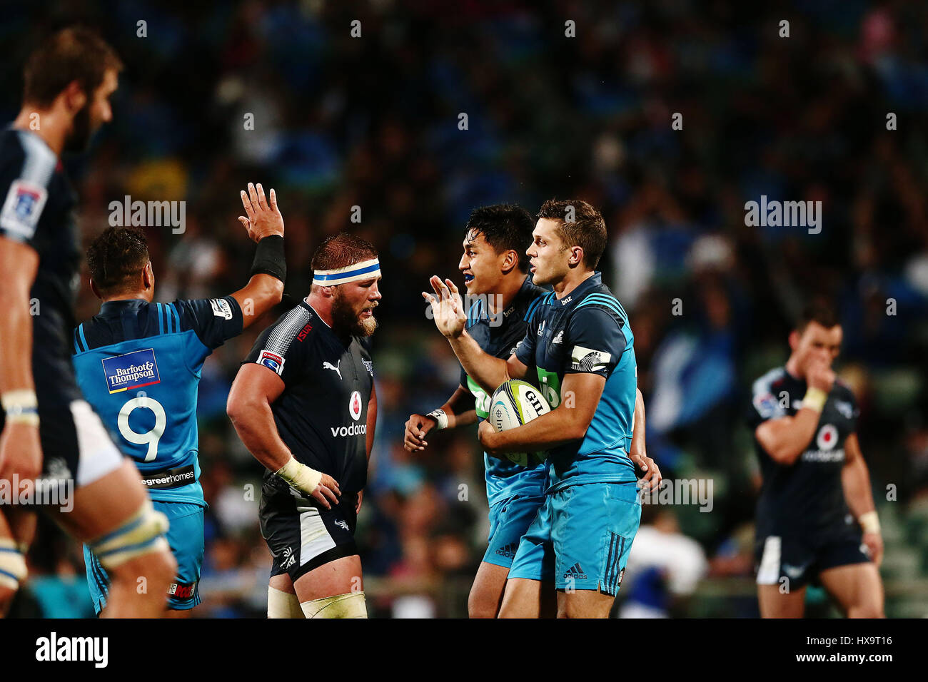 QBE Stadium, Auckland, New Zealand. 25th March 2017. Super Rugby; Blues ...