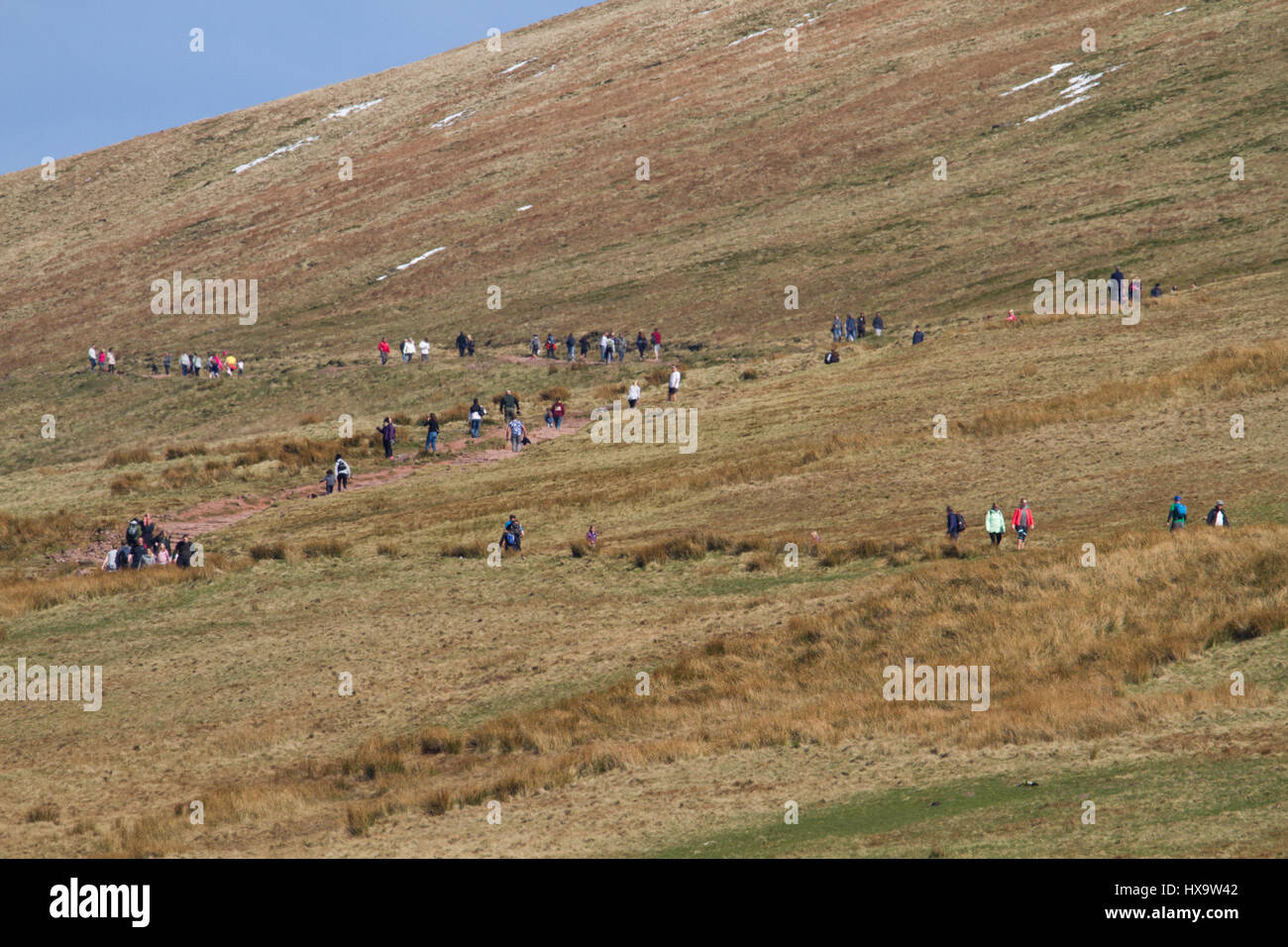 Brecon Beacons, Powys, South, UK. 26th Mar, 2017. UK weather: Hundreds ...