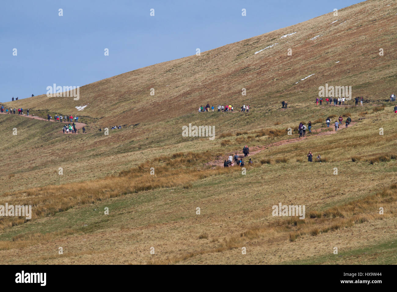 Brecon Beacons, Powys, South, UK. 26th Mar, 2017. UK weather: Hundreds ...